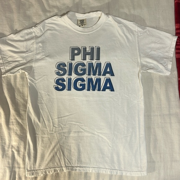 Comfort Colors | Shirts | Phi Sigma Sigma White Tshirt | Poshmark